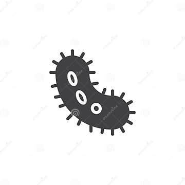 Bacteria vector icon stock vector. Illustration of filled - 137312859