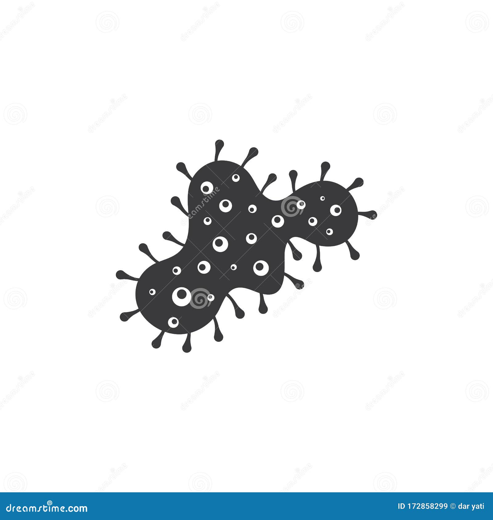 Bacteria Vector Illustration Icon Template Stock Vector - Illustration ...