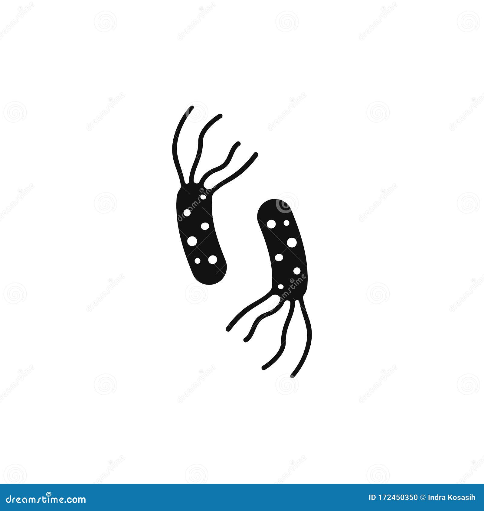 Bacteria Vector Symbol Logo Icon Stock Vector - Illustration of system ...