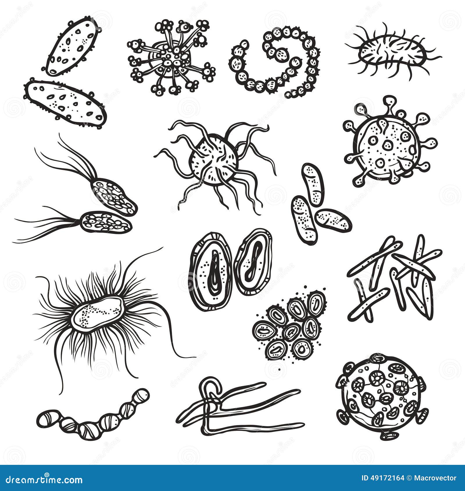Bacteria and Virus Cell stock vector. Illustration of allergens - 49172164 Bacteria and Virus Cell stock vector. Illustration of allergens - 49172164