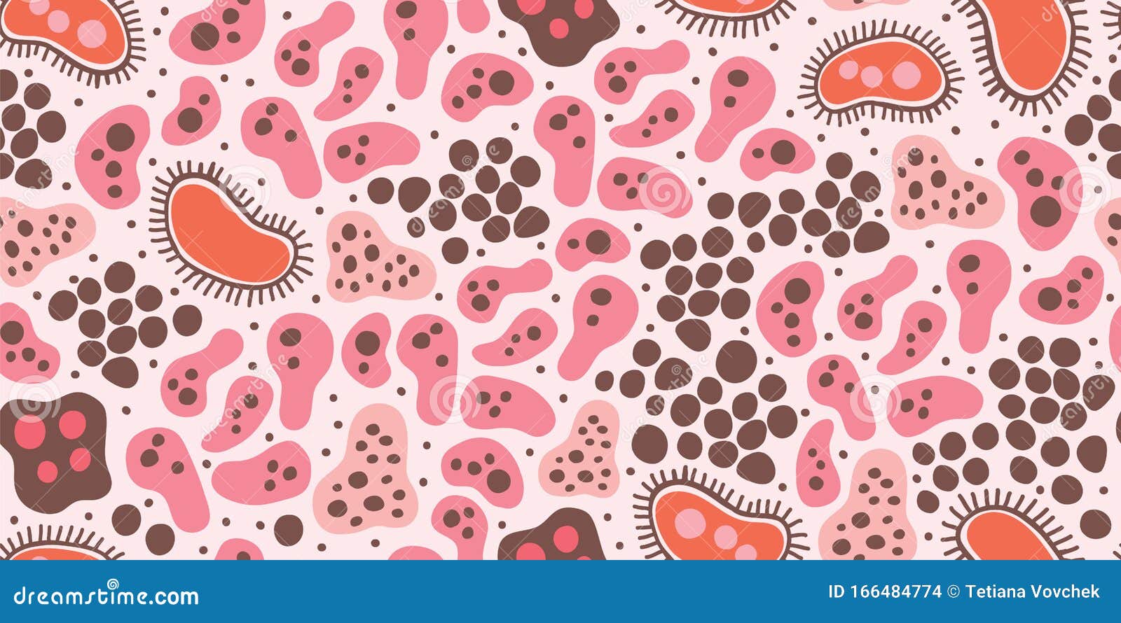 Bacteria Virus Doodle Seamless Pattern, Minimalism Stock Vector - Illustration of health ...