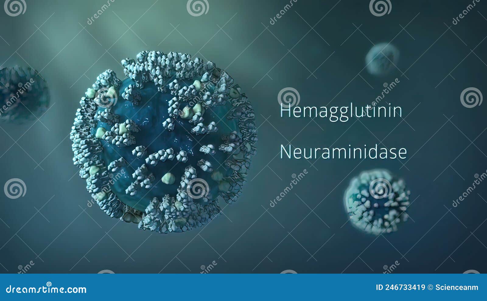 Bacteria Virus or Germs Microorganism Cells Under Microscope with Depth ...