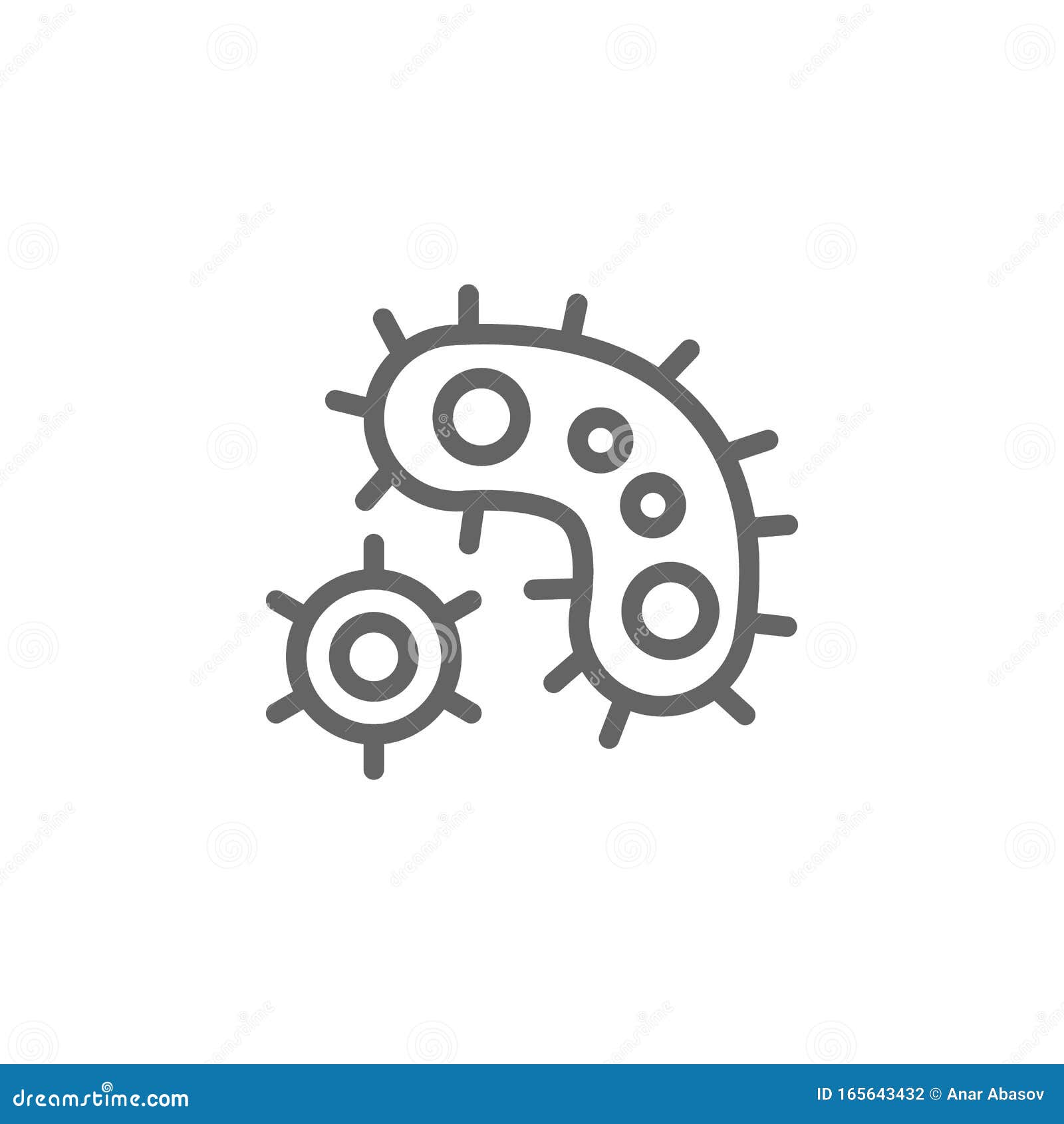 Bacteria, Virus Icon. Element of Bio Engineering Illustration Stock ...