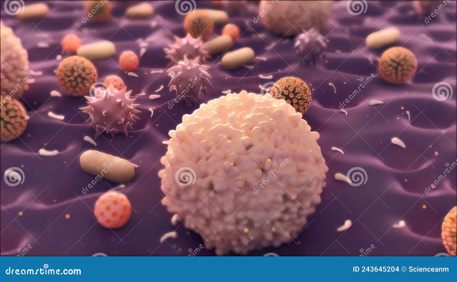 Bacteria and Virus in the Immune System Stock Illustration ...