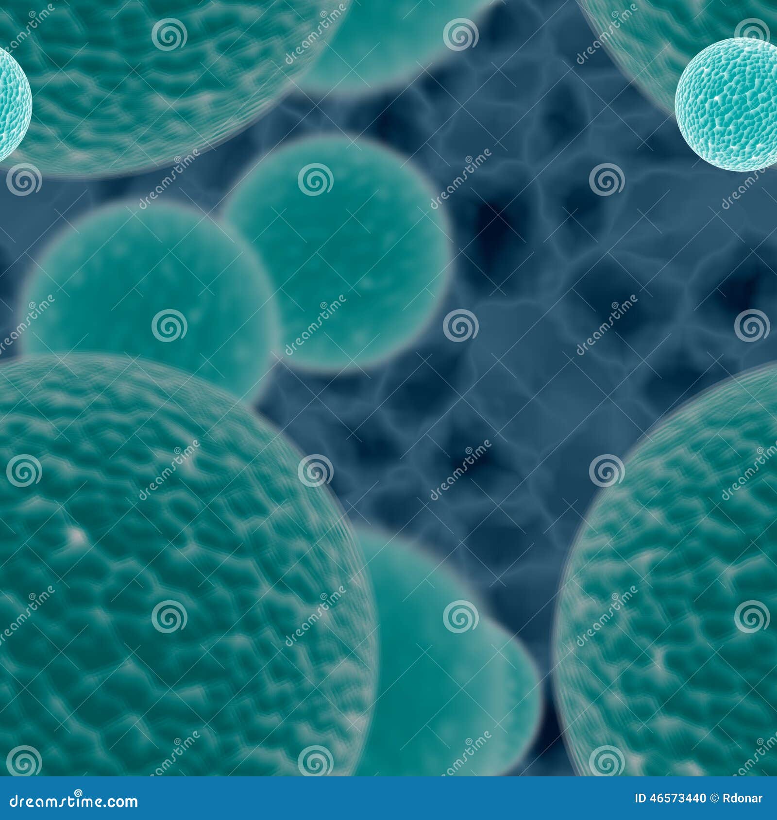 Bacteria or Virus Spheres with Blue Background Stock Illustration ...