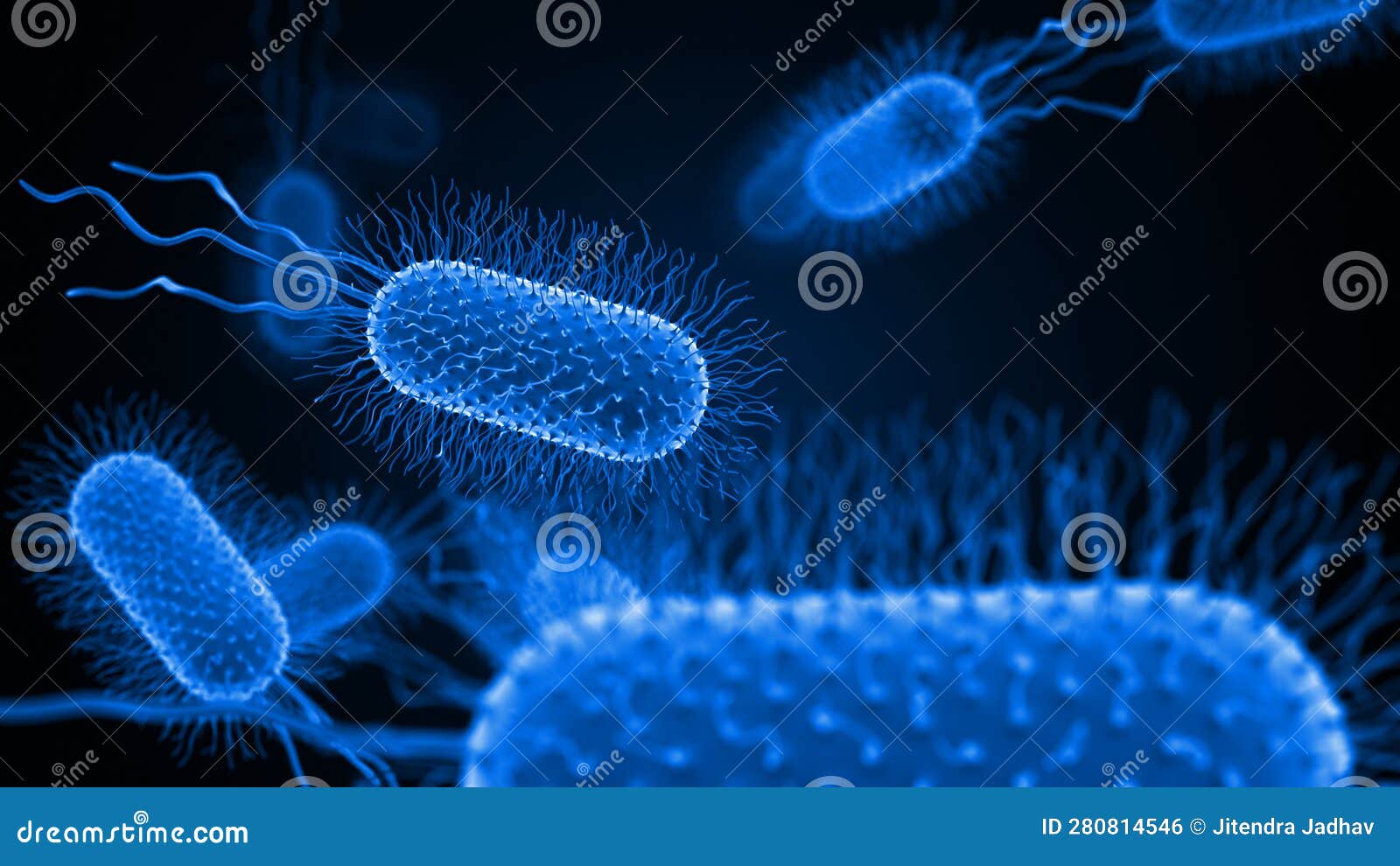 Bacteria or Virus Under Microscope Stock Illustration - Illustration of ...