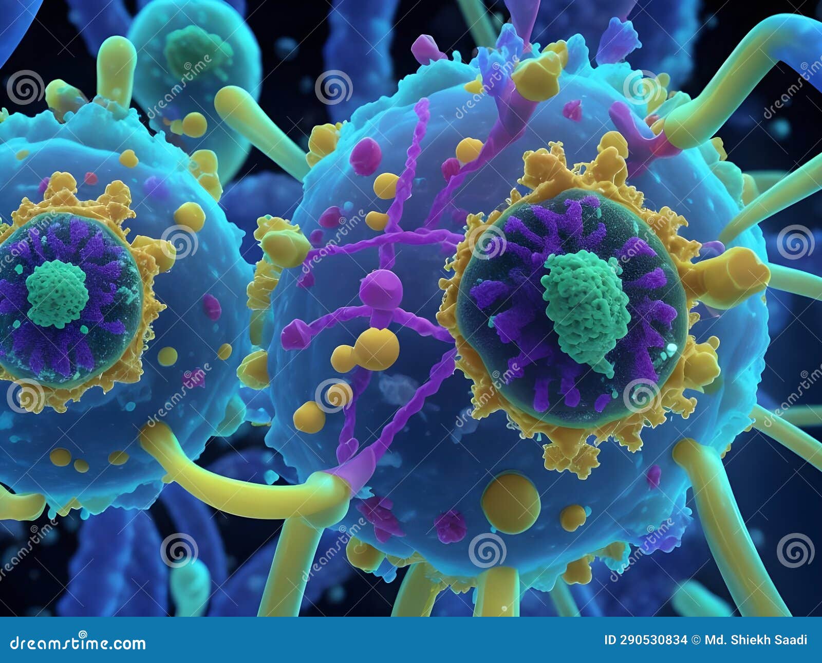 Virus Symtoms and Bacteria in Body Created with Generative AI Stock ...