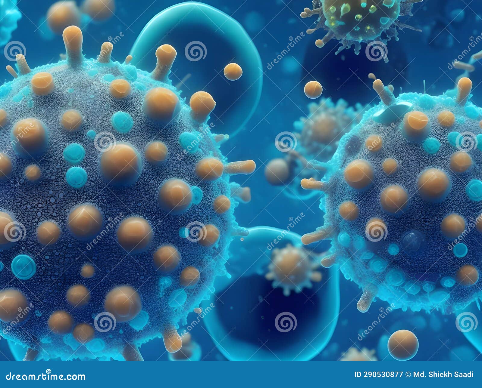 Virus Symtoms and Bacteria in Body Created with Generative AI Stock ...