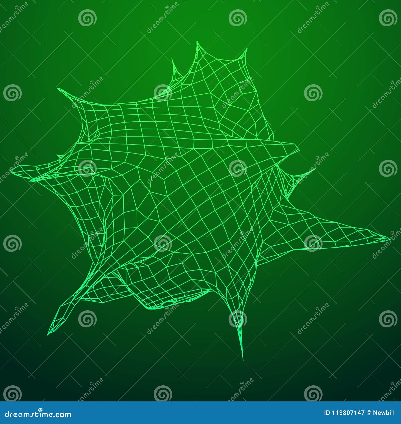 Bacteria Virus Wireframe Mesh Stock Vector - Illustration of biology ...
