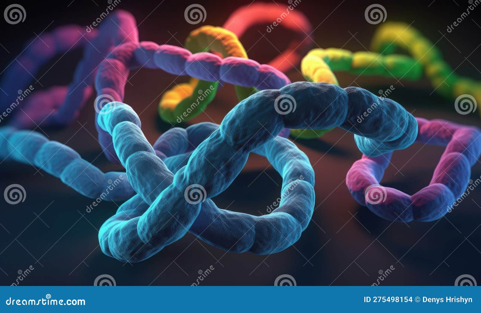 Bacteria Viruses Magnified by Microscope. Creating Using Generative AI ...