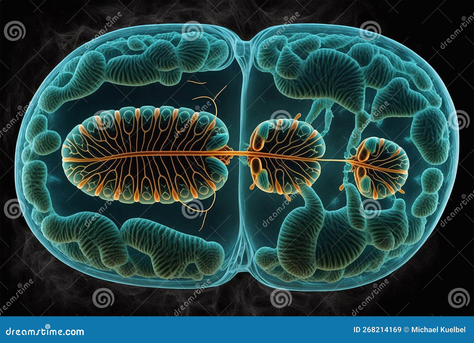 Bacteria Viruses Mitochondria Electron Microscope Magnification Stock ...