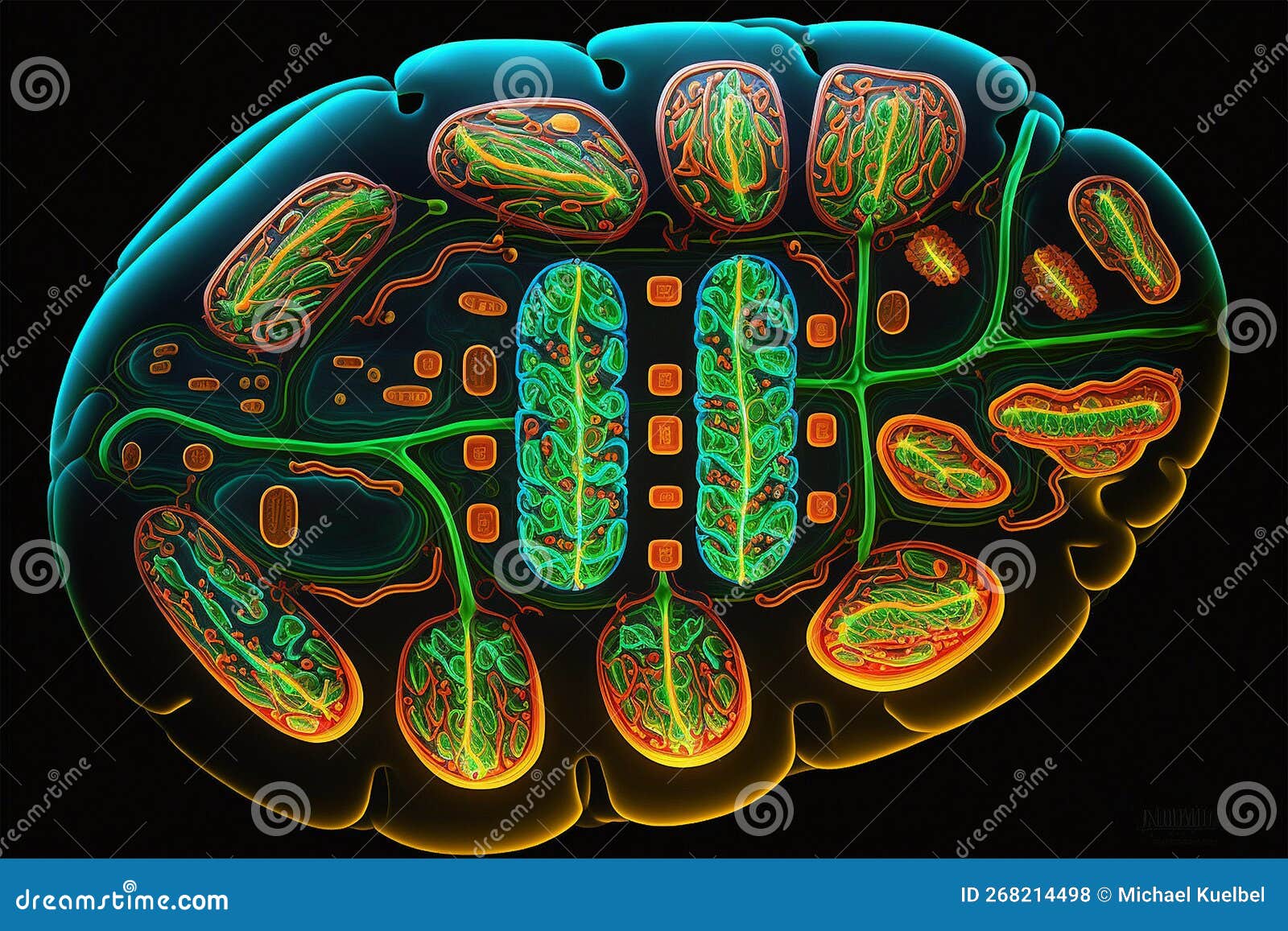 Bacteria Viruses Mitochondria Electron Microscope Magnification Stock ...