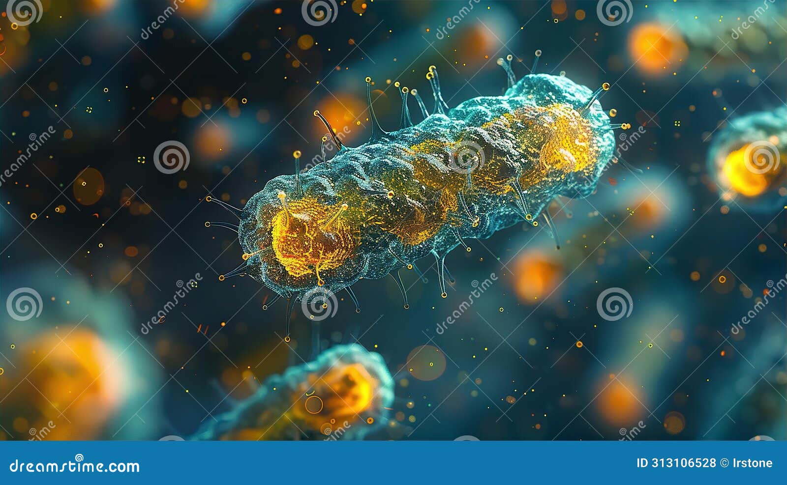 Bacteria Visualisation, Close Up View Under the Microscope. Healthcare ...