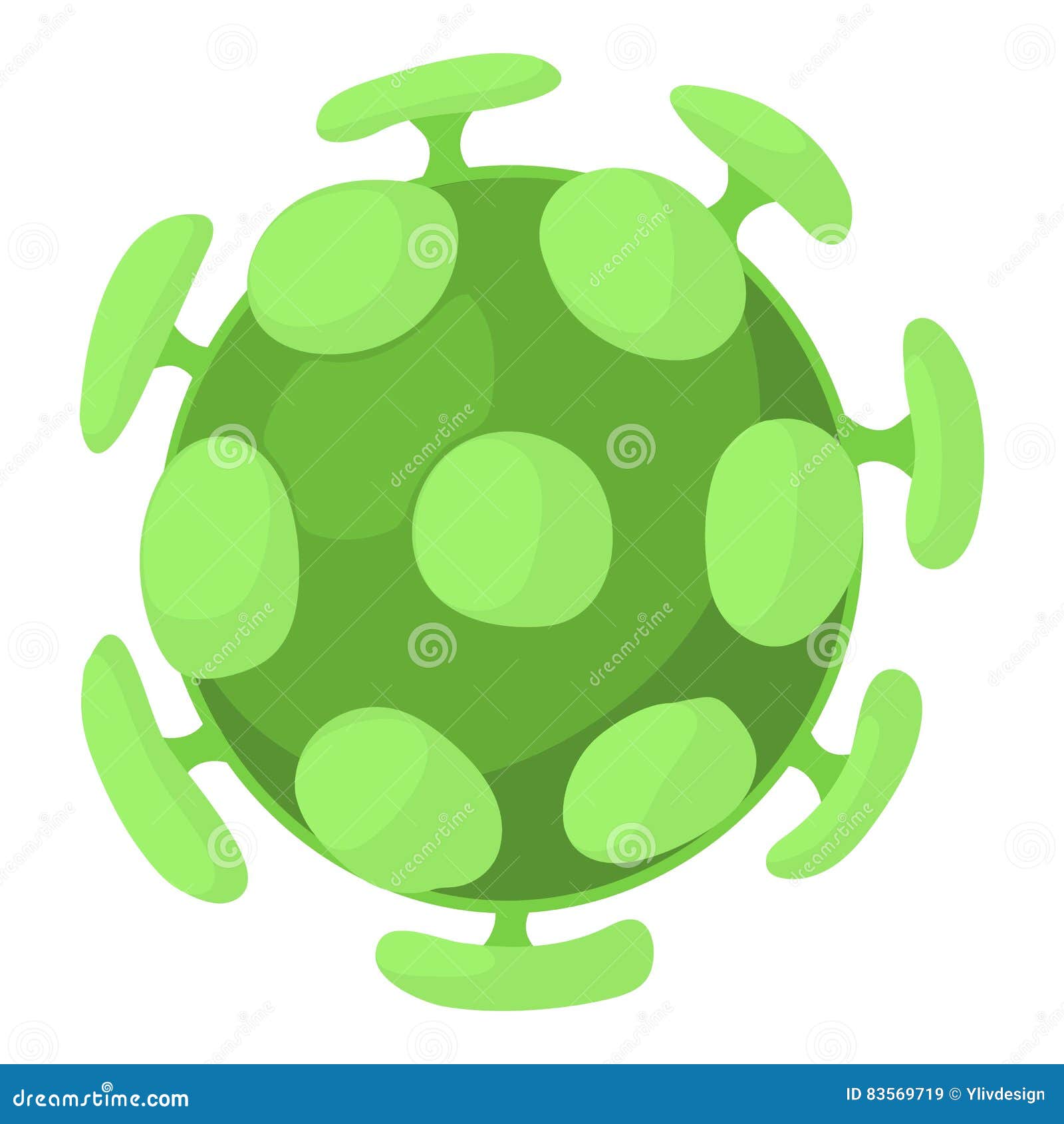 Bacterial Cell Icon, Cartoon Style Stock Vector - Illustration of ...
