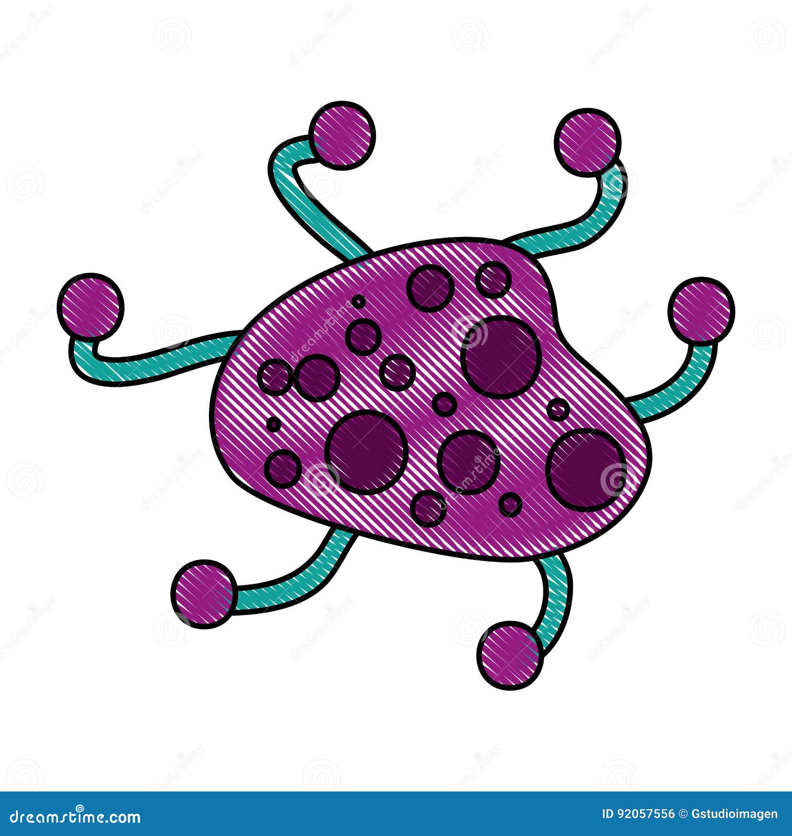 Bacterial Cell Structure Icon Stock Vector - Illustration of cytoplasm ...
