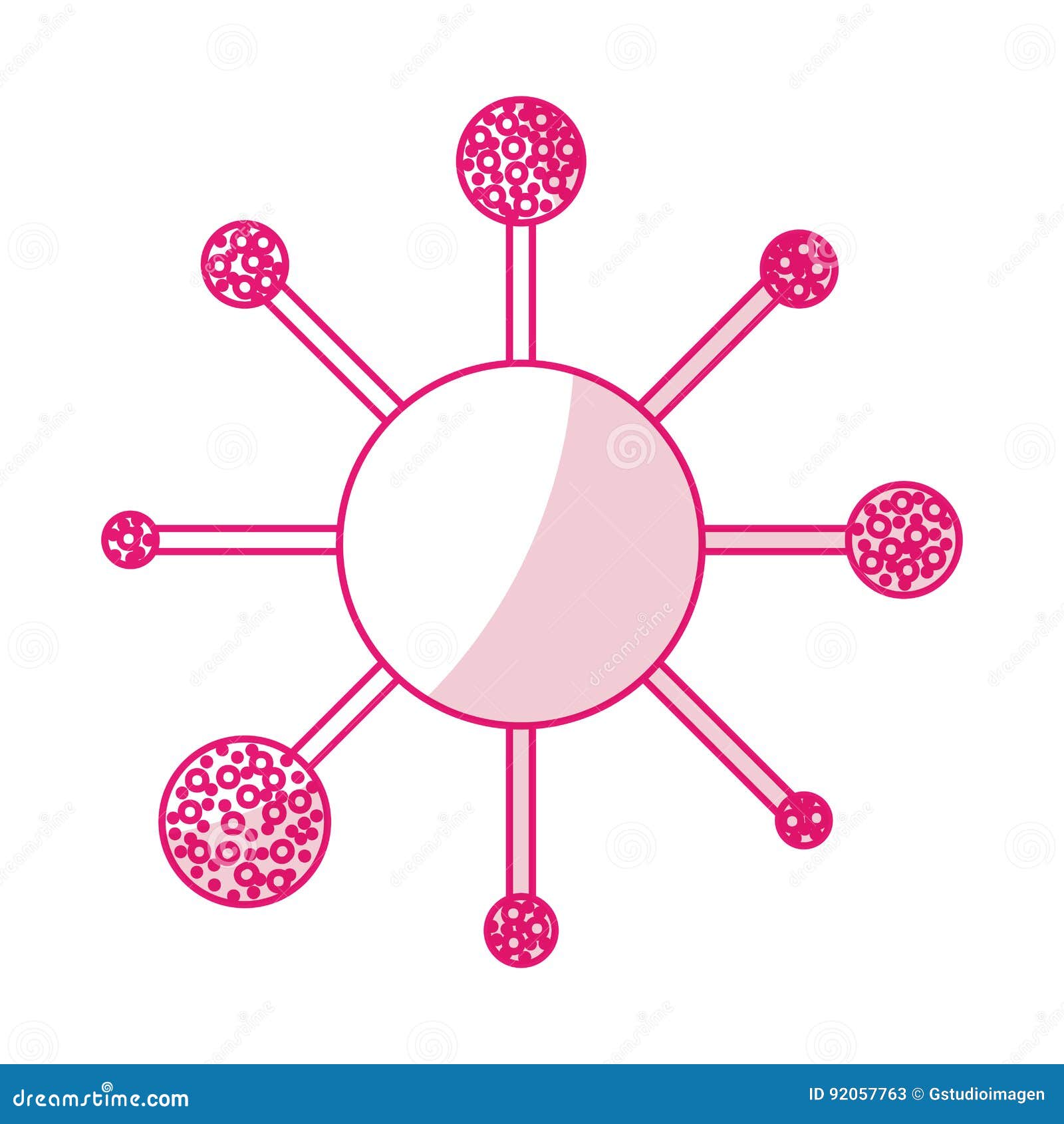 Bacterial Cell Structure Icon Stock Vector - Illustration of bacterial ...
