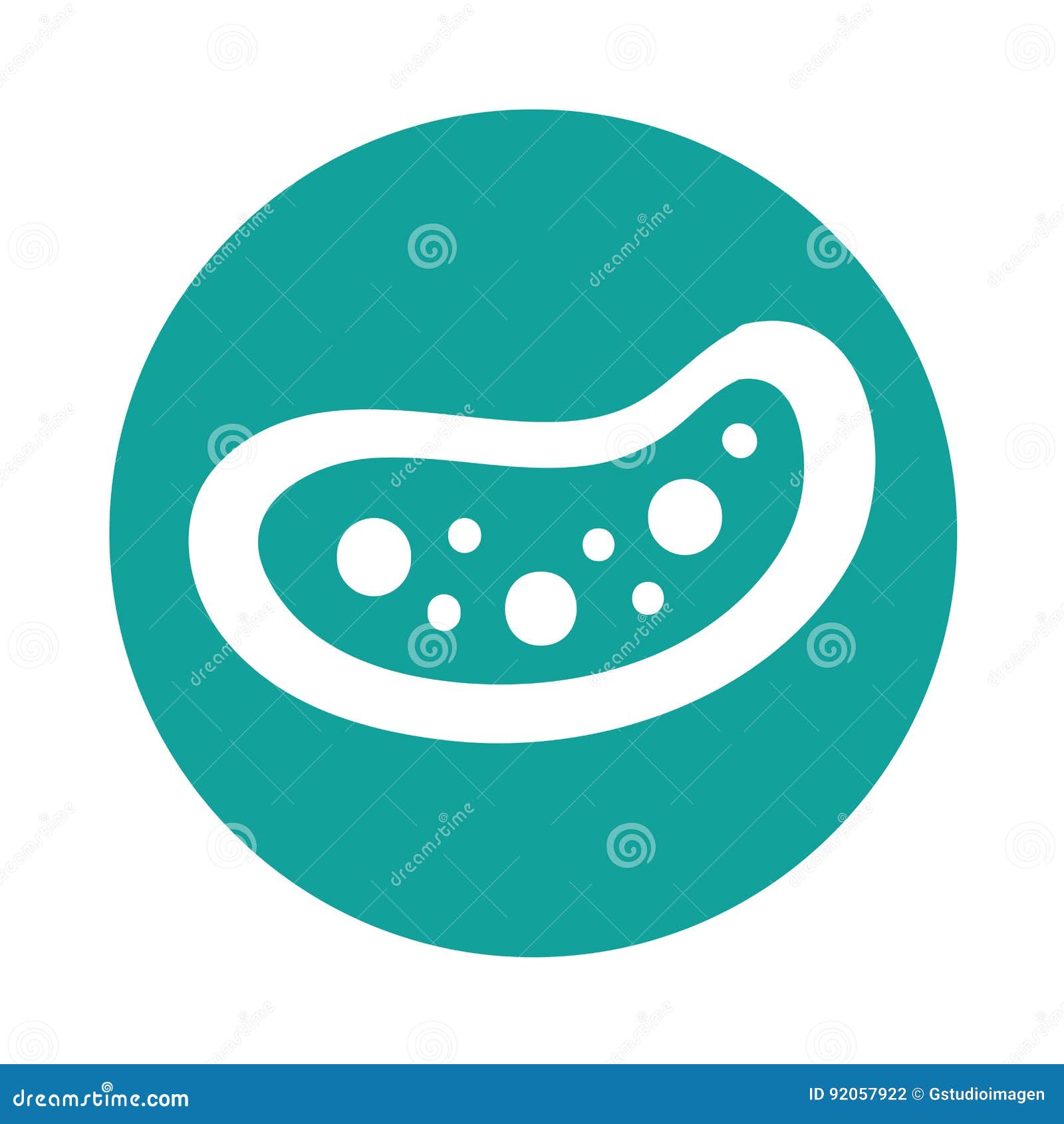 Bacterial Cell Structure Icon Stock Vector - Illustration of germs ...