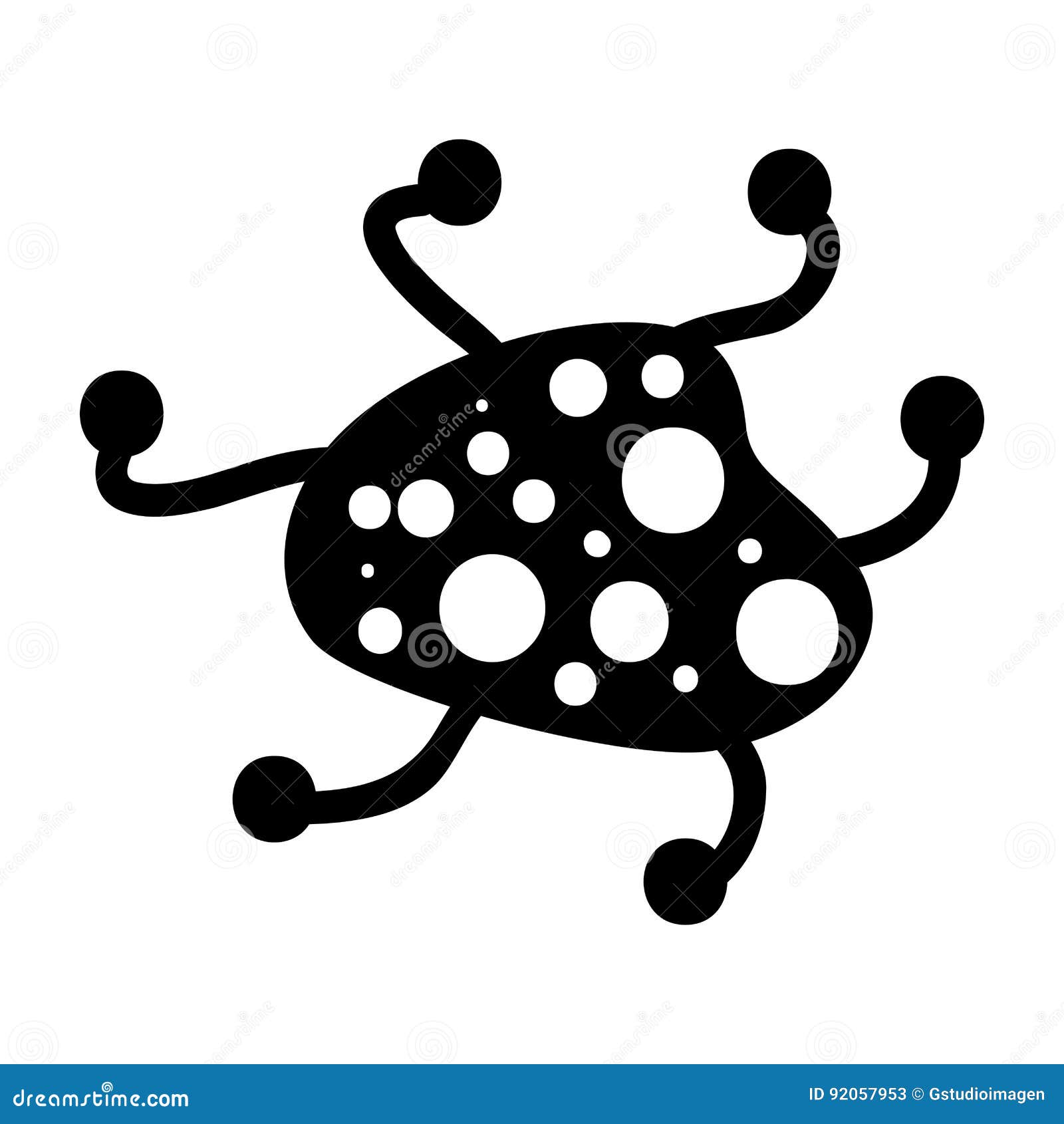 Bacterial Cell Structure Icon Stock Vector - Illustration of microbial ...