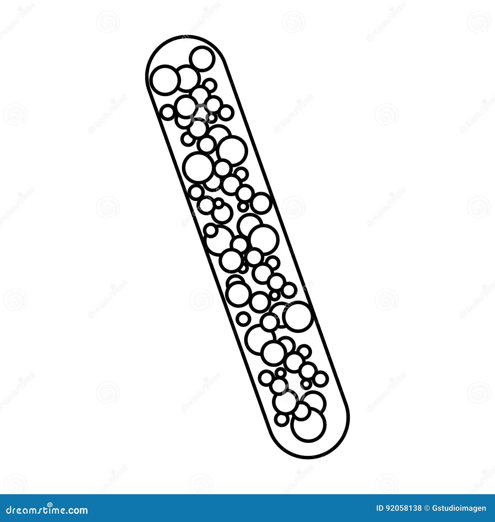 Bacterial Cell Structure Icon Stock Vector - Illustration of laboratory ...