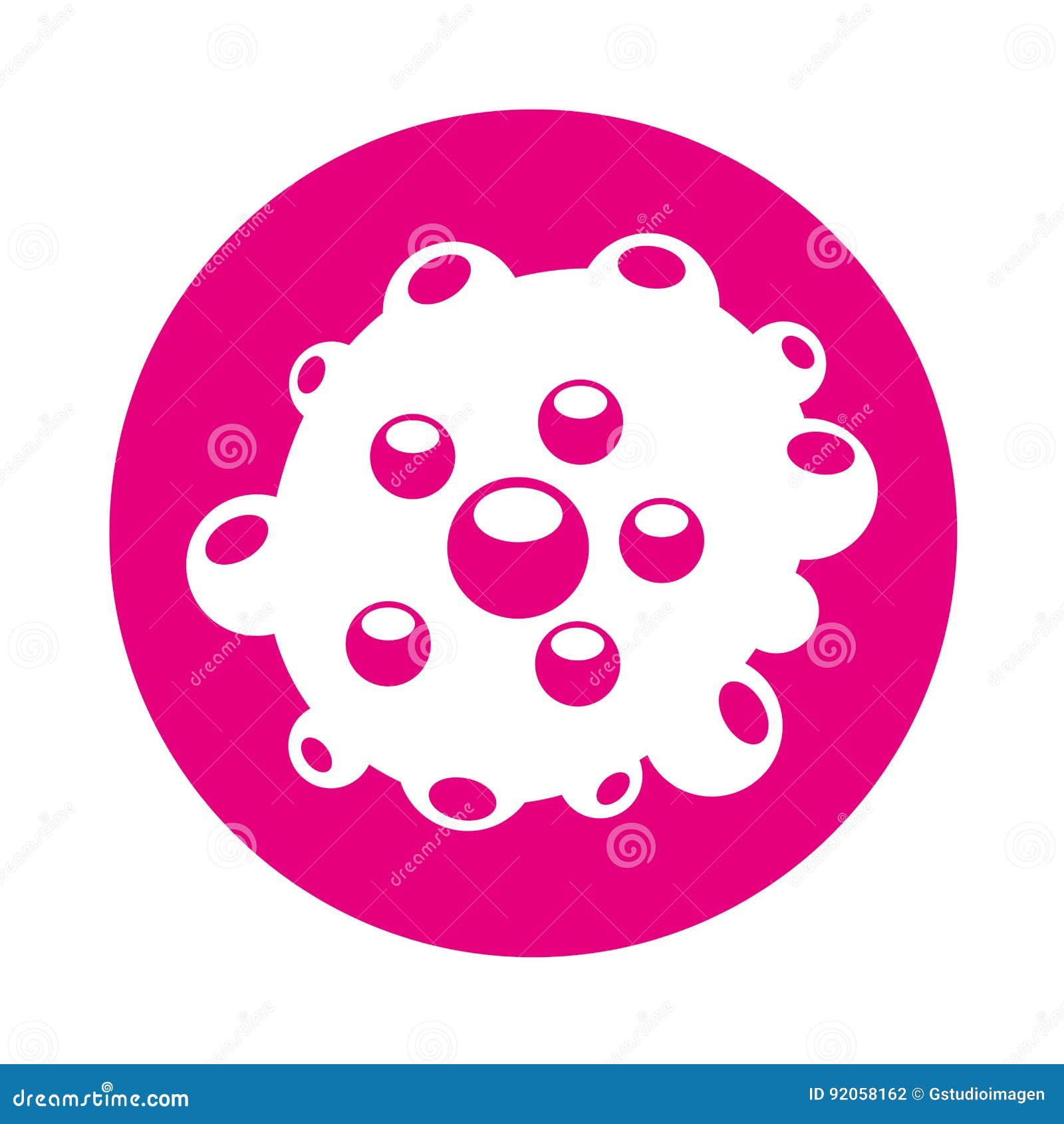 Bacterial Cell Structure Icon Stock Vector - Illustration of microbe ...