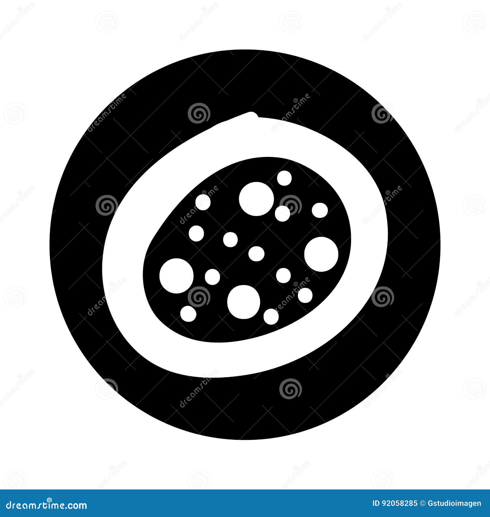 Bacterial Cell Structure Icon Stock Vector - Illustration of bacteria ...
