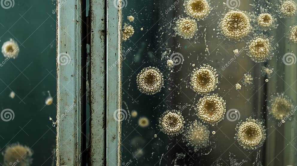 Bacterial Colonies on Bathroom Door Frames Pathogens, Abstract Close-up ...