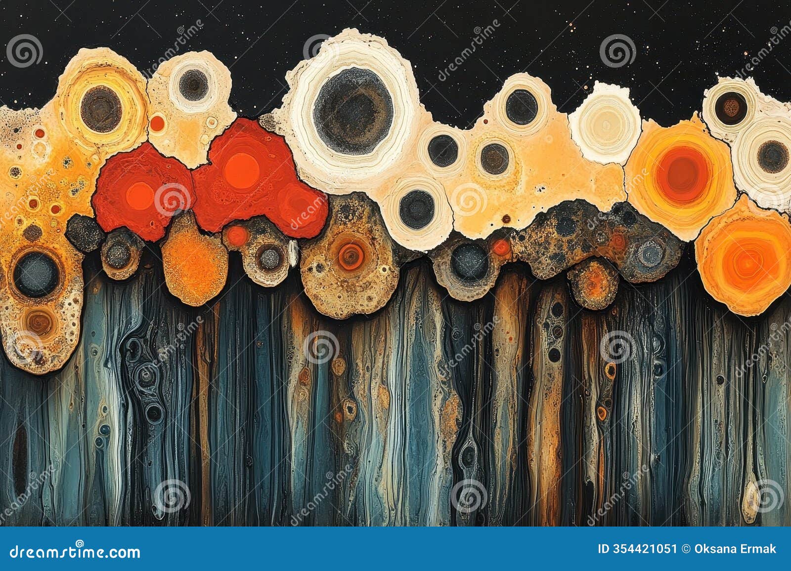 Bacterial Colonies Under a Microscope, Featuring Organic Patterns ...