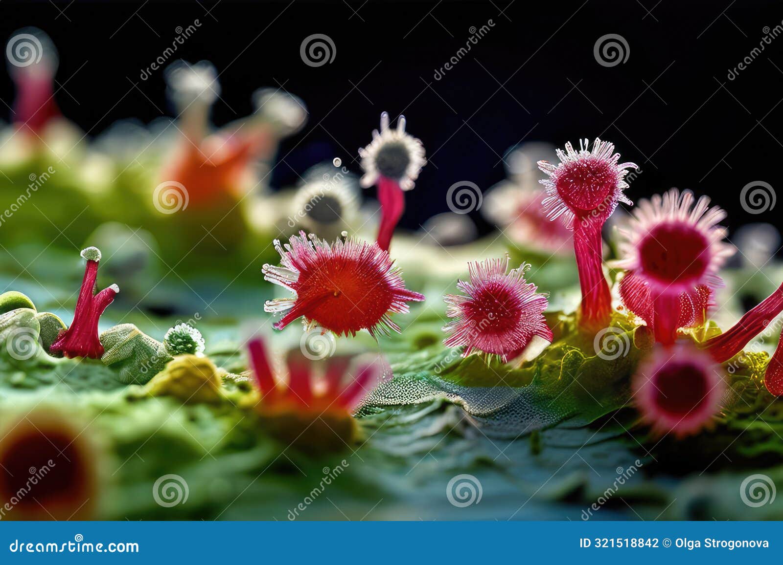 Bacterial Colony Under Microscope Stock Photo - Image of microscopic ...