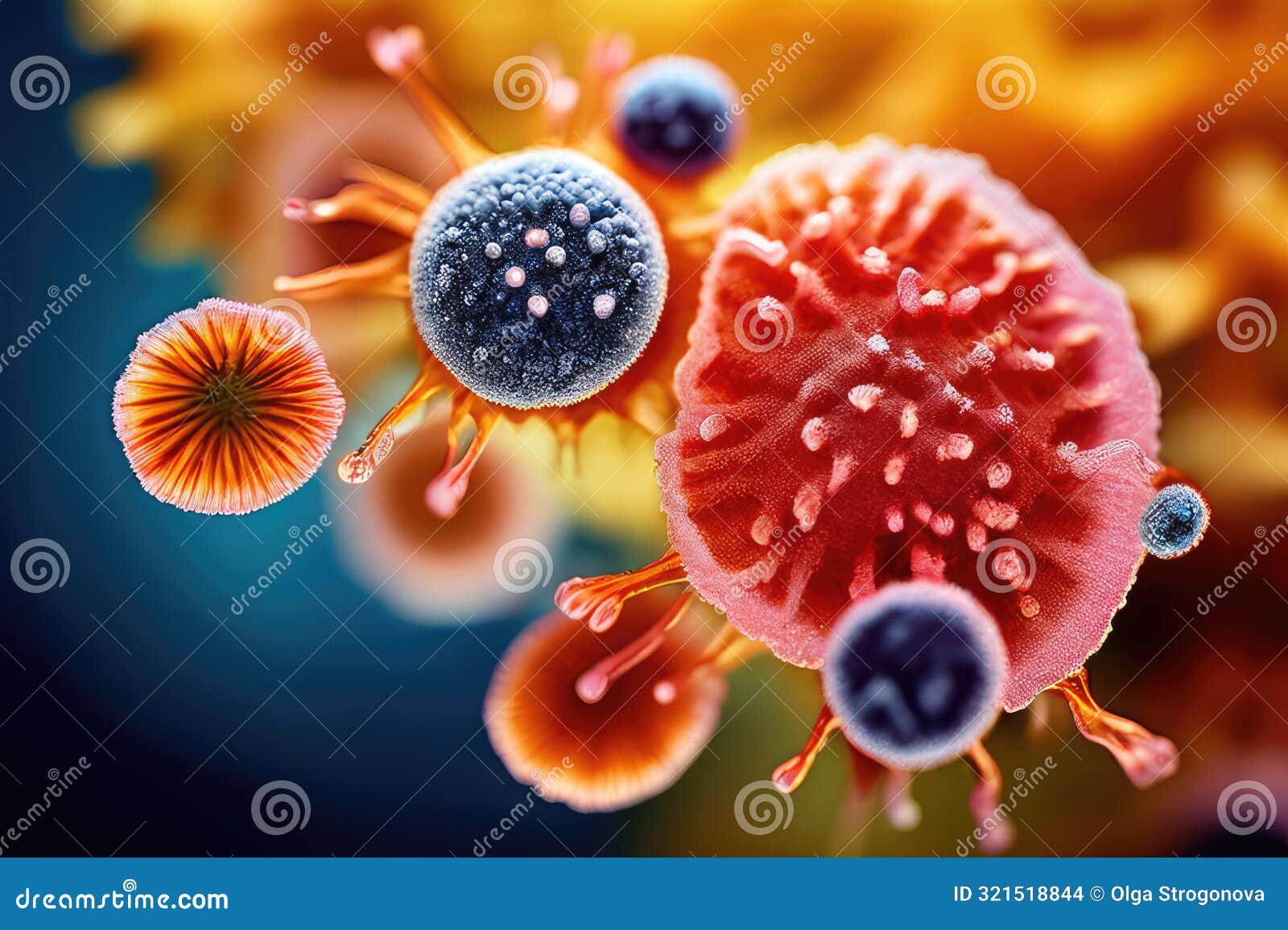 Bacterial Colony Under Microscope Stock Photo - Image of medical ...
