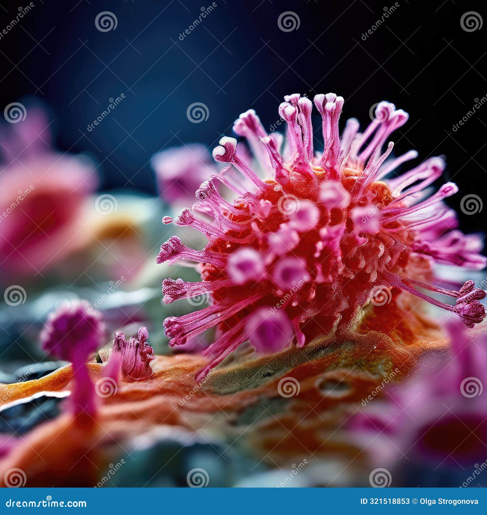 Bacterial Colony Under Microscope Stock Image - Image of class, disease ...