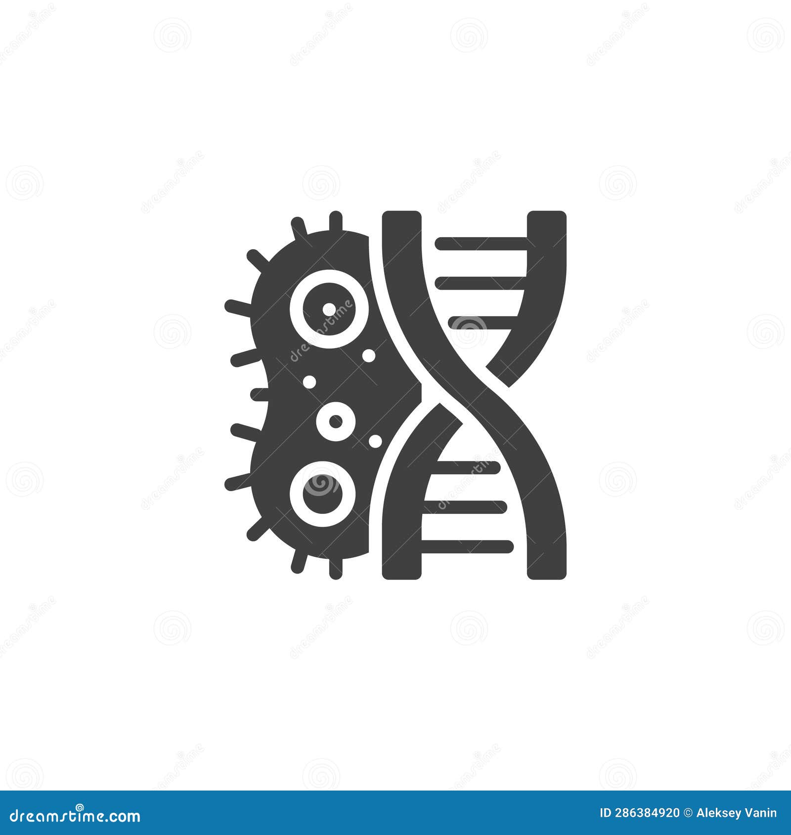Bacterial DNA vector icon stock vector. Illustration of graphics ...