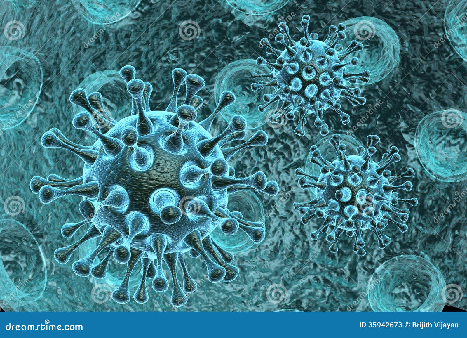 Bacterial Intruder Cells Causing Sickness Stock Image | CartoonDealer ...