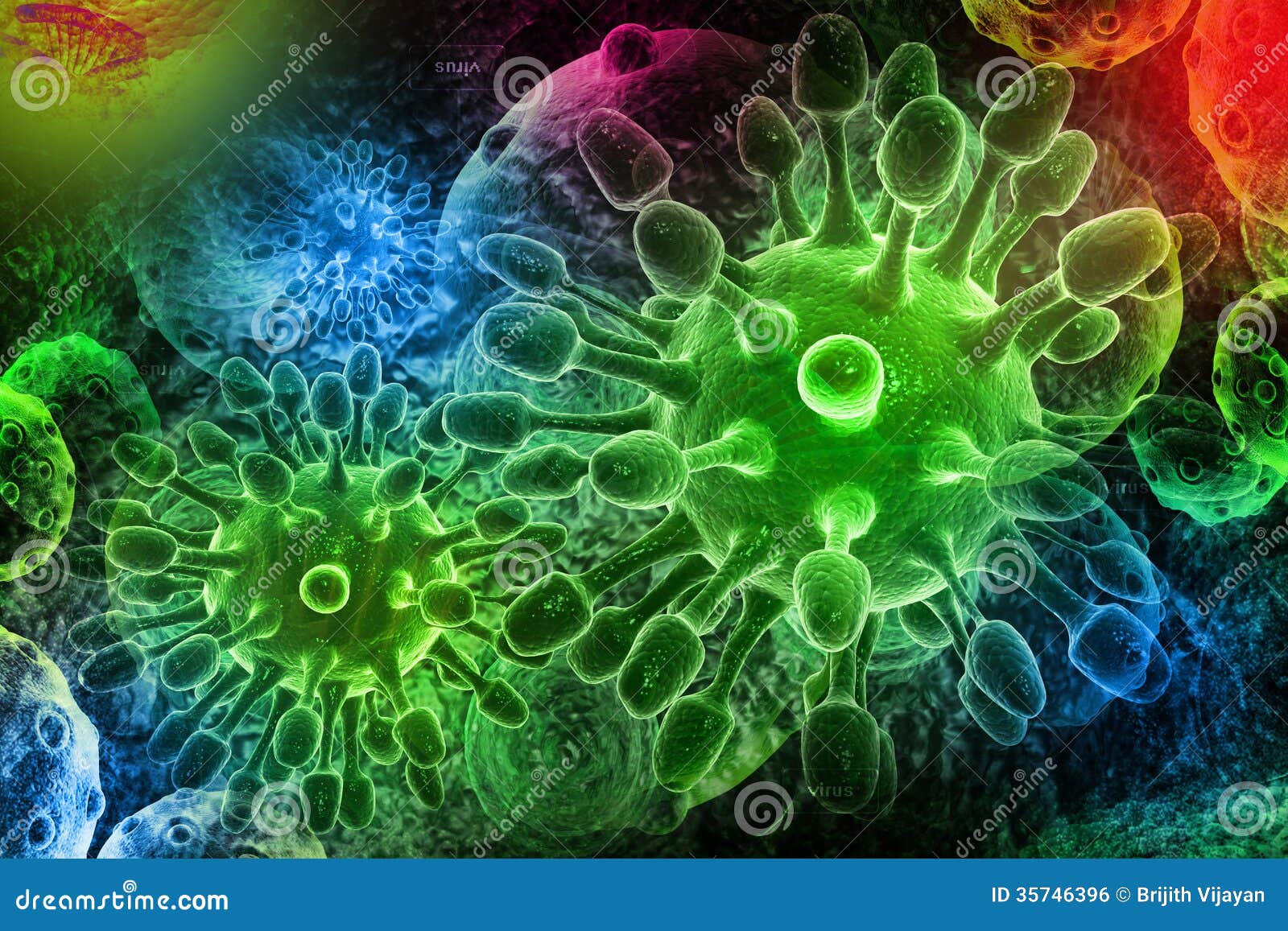Bacterial Intruder Cells Causing Sickness Stock Illustration ...