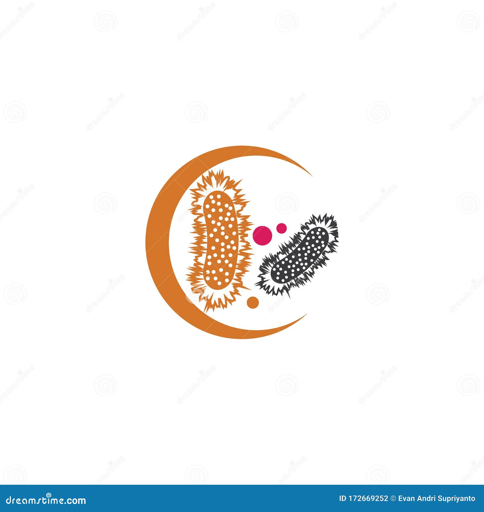 Bacterial Logo Template Vector Symbol Stock Vector - Illustration of ...