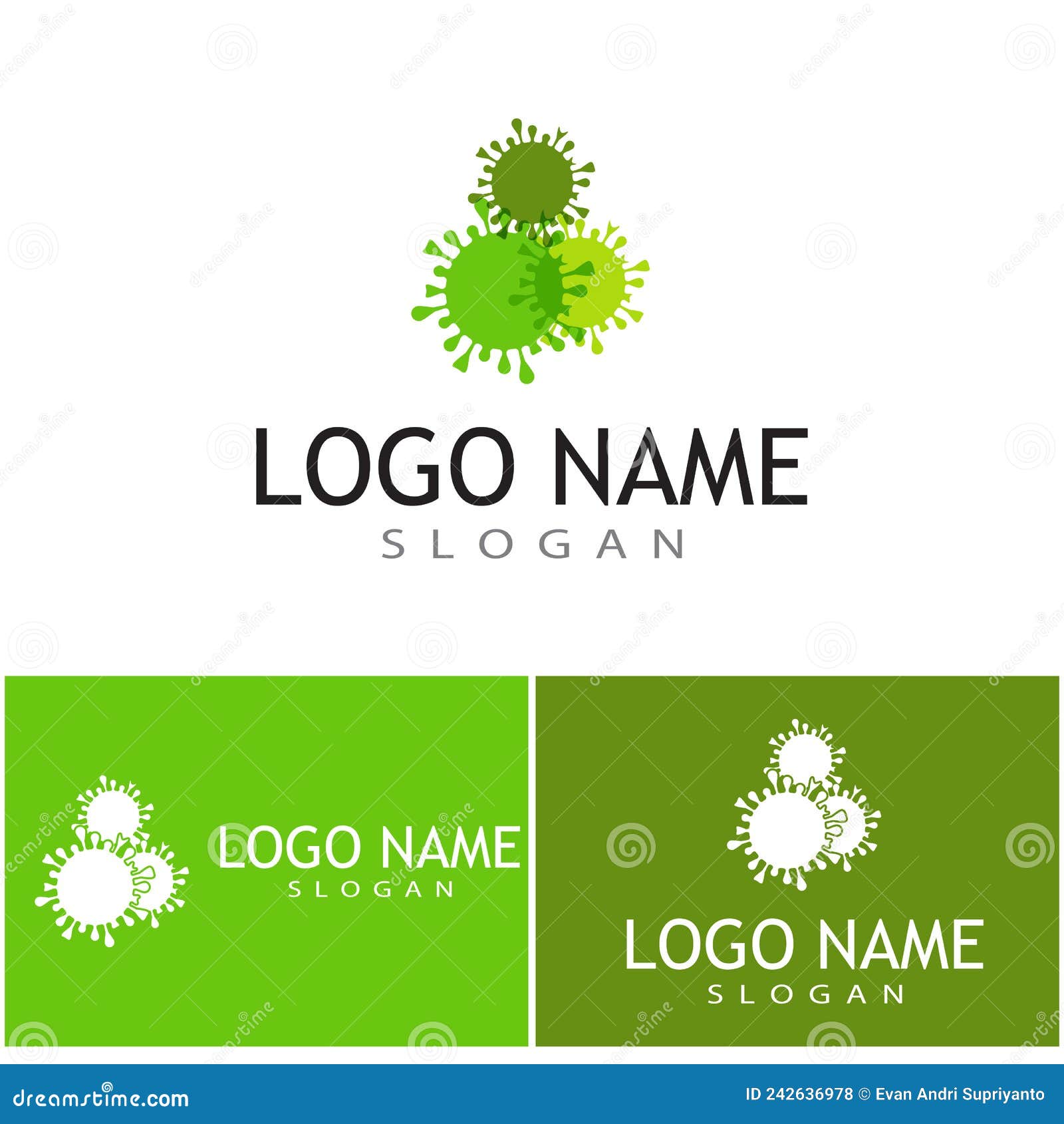 Bacterial Logo Template Vector Symbol Nature Stock Vector ...