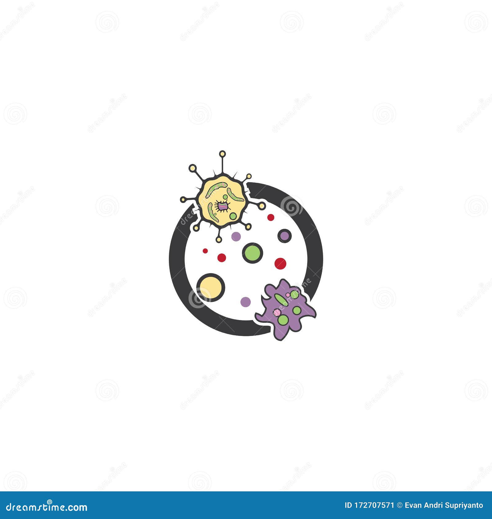 Bacterial Logo Template Vector Symbol Stock Vector - Illustration of ...