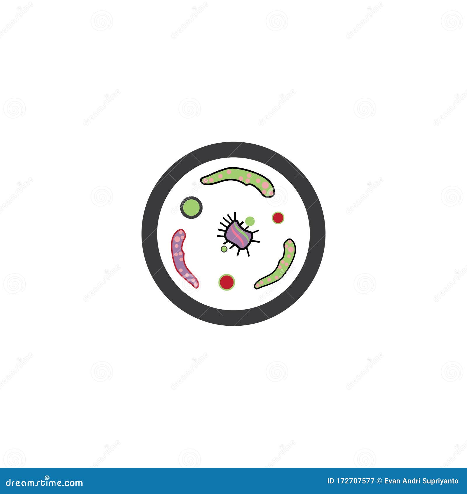 Bacterial Logo Template Vector Symbol Stock Vector - Illustration of ...