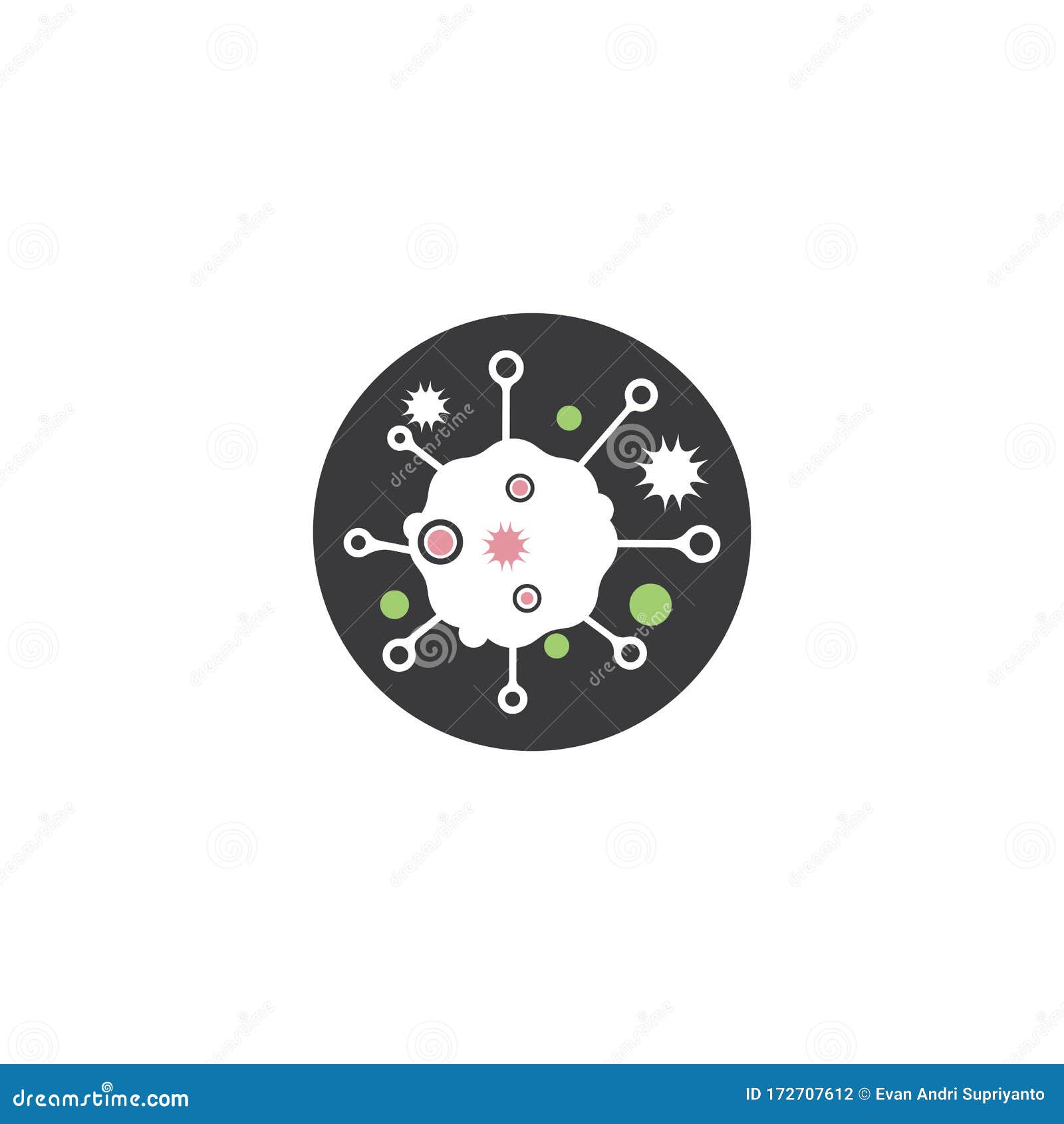 Bacterial Logo Template Vector Symbol Stock Vector - Illustration of ...