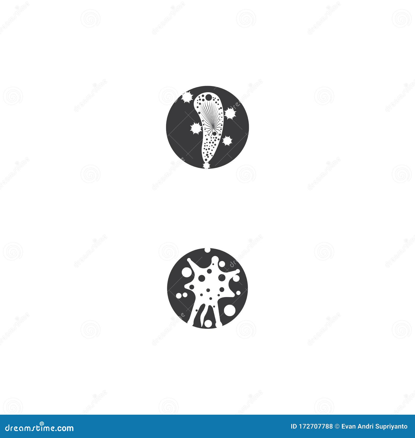 Bacterial Logo Template Vector Symbol Stock Vector - Illustration of ...