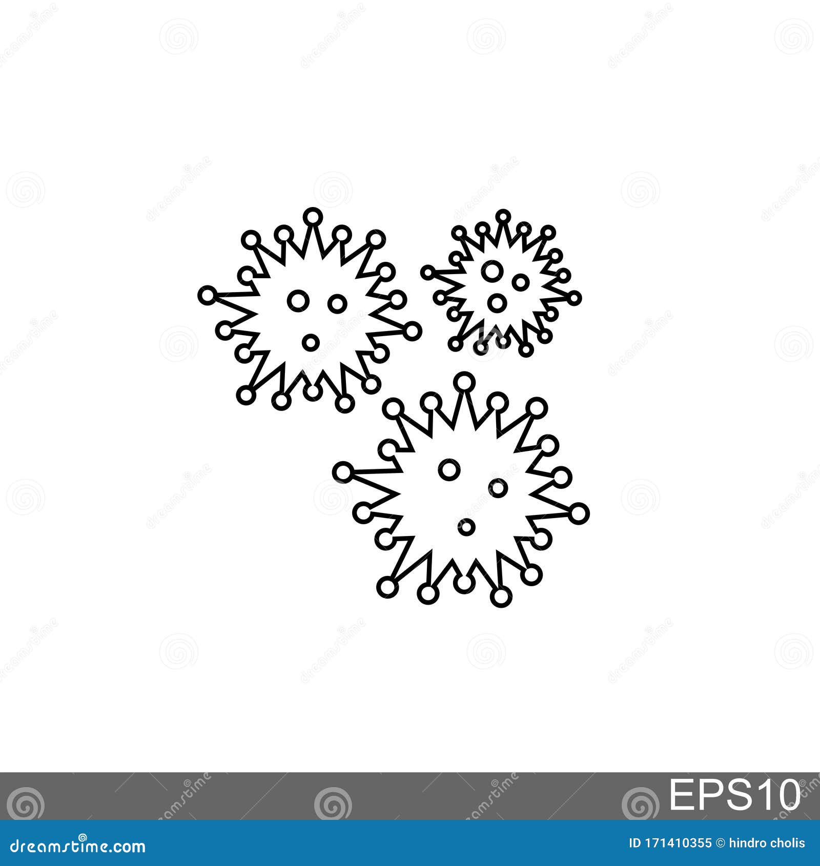 Bacterial, microbial icon stock vector. Illustration of bacillus ...
