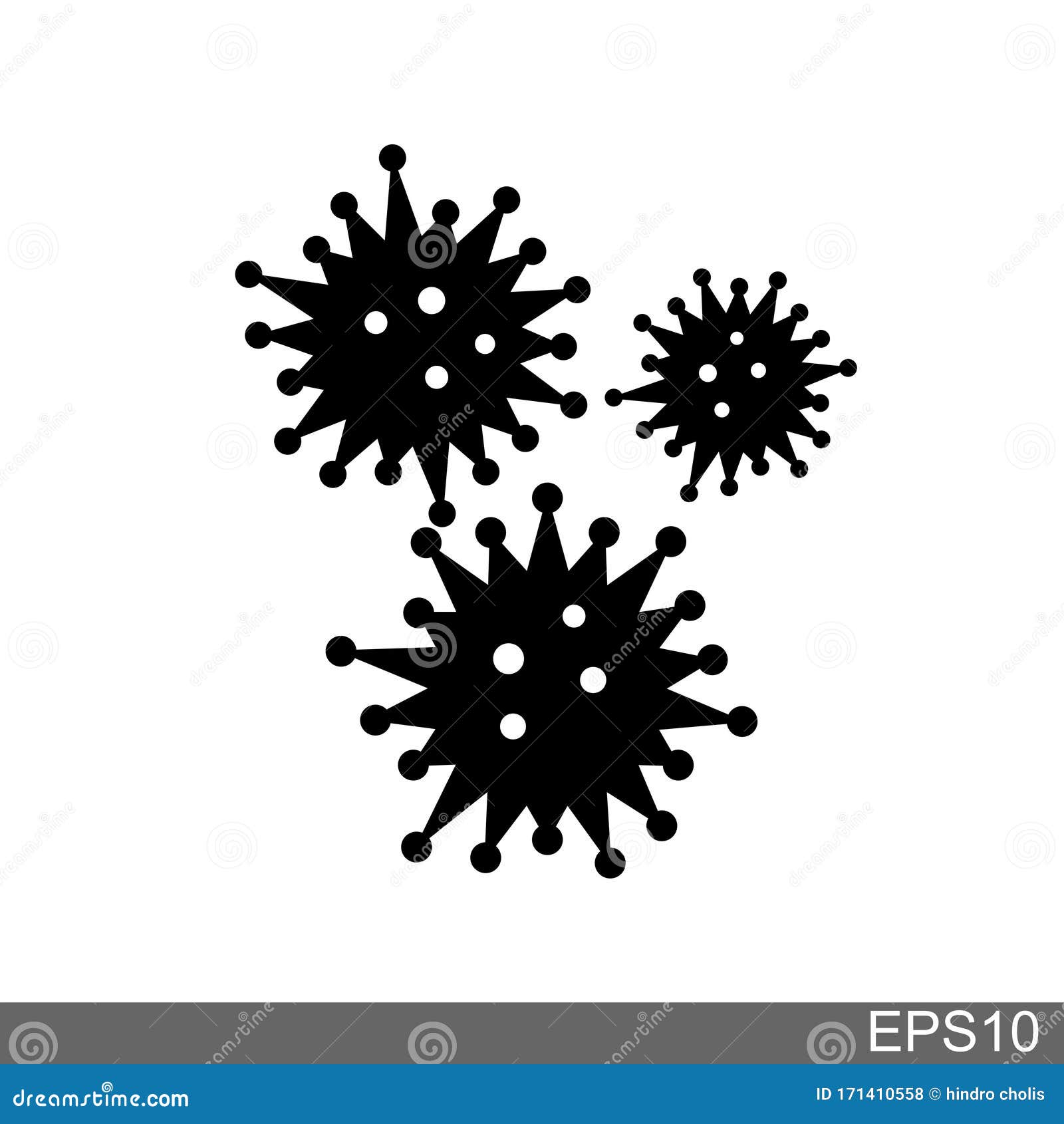 Bacterial, microbial icon stock vector. Illustration of bacteria ...