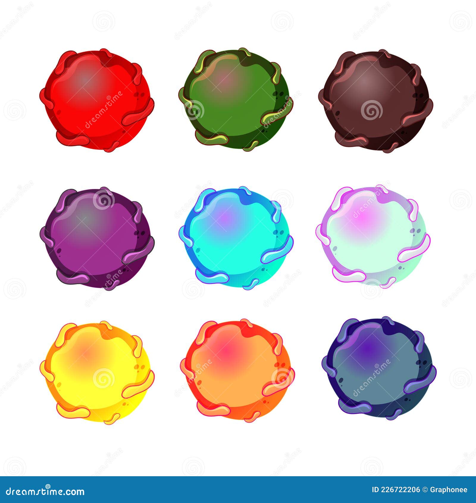 Bacterial Templates stock vector. Illustration of illness - 226722206