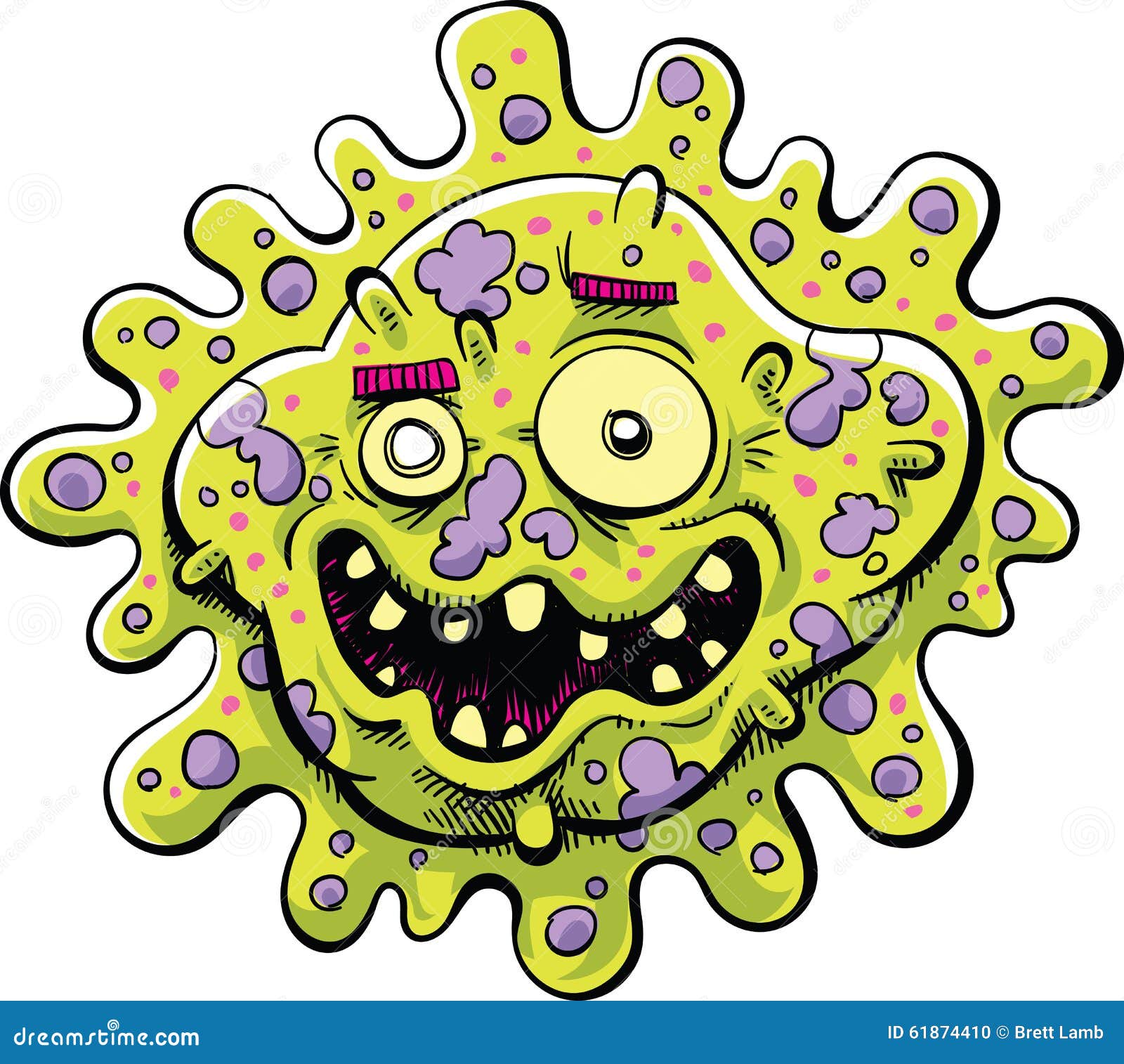 Bacterias felices ilustración del vector. Ilustración de médico - 61874410