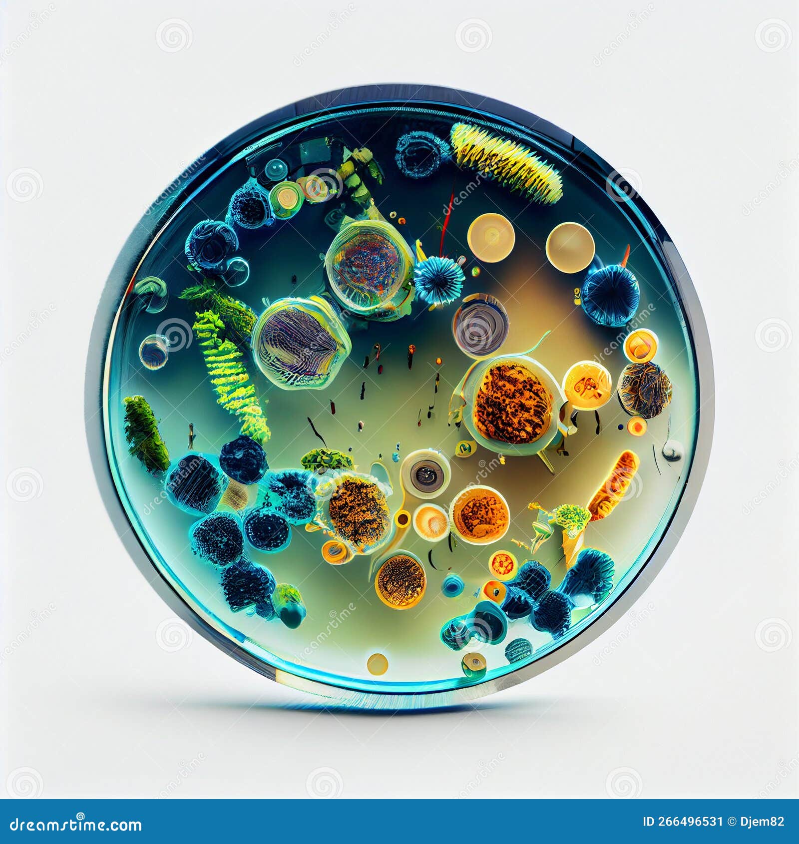 Bacterias. Microorganisms Under The Microscope. Microflora Stock Image ...