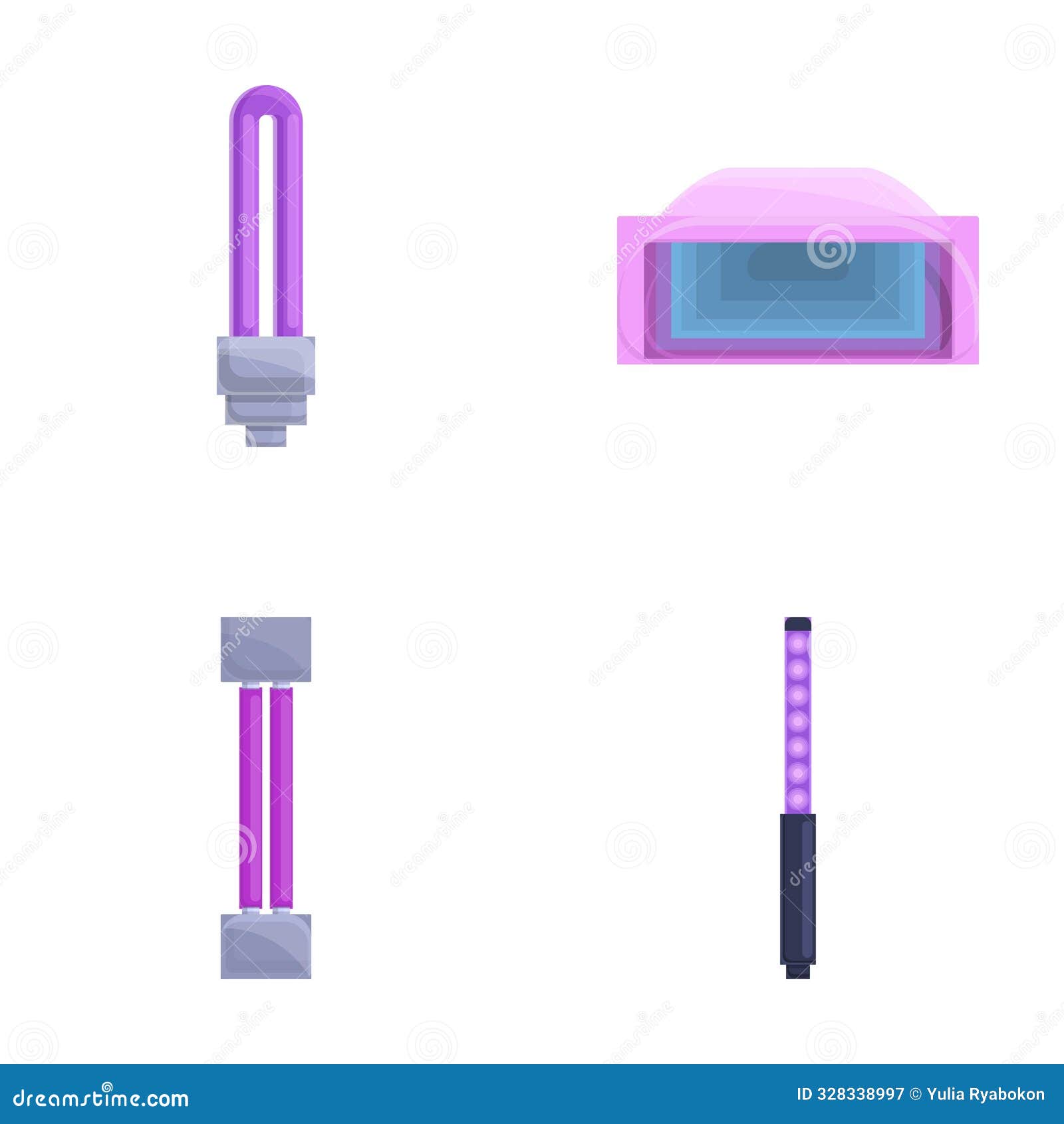 Bactericidal UV Lamp. UV-C Sterilizer Lamp. Device With Ultraviolet ...