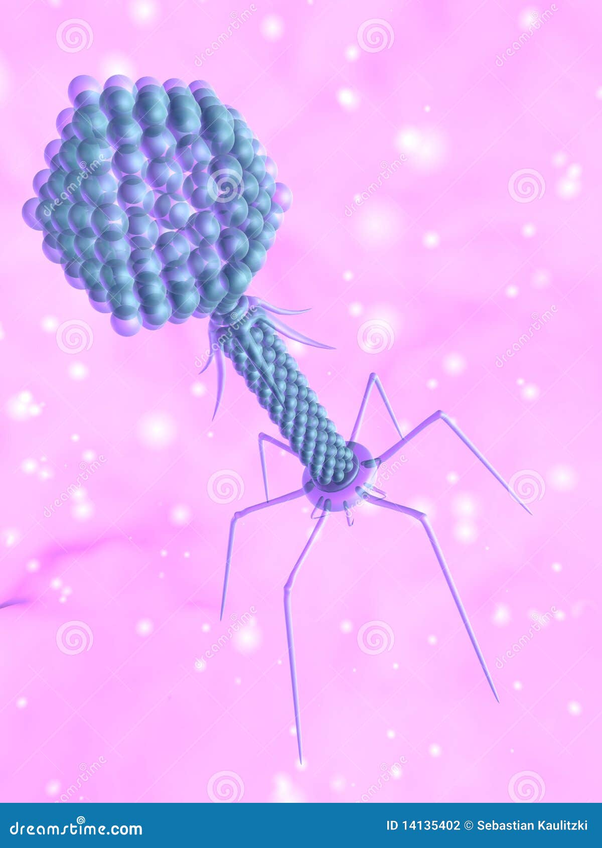 Bacteriofaag stock illustratie. Illustration of medisch - 14135402