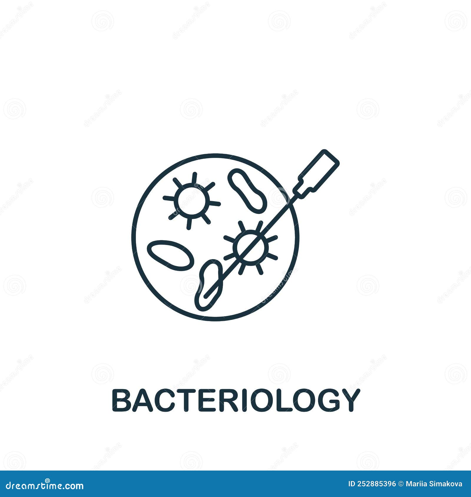 Bacteriology Icon. Monochrome Simple Bioengineering Icon for Templates ...