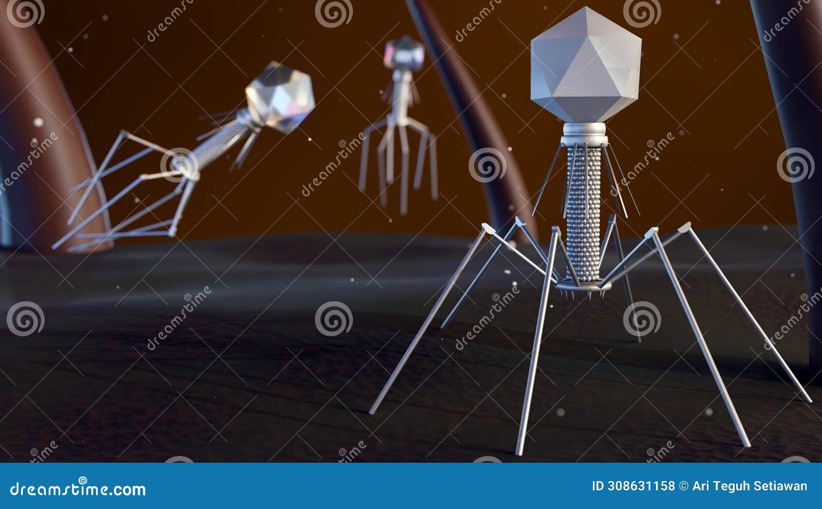 Bacteriophage Also Known Informally As Phage Stock Illustration ...