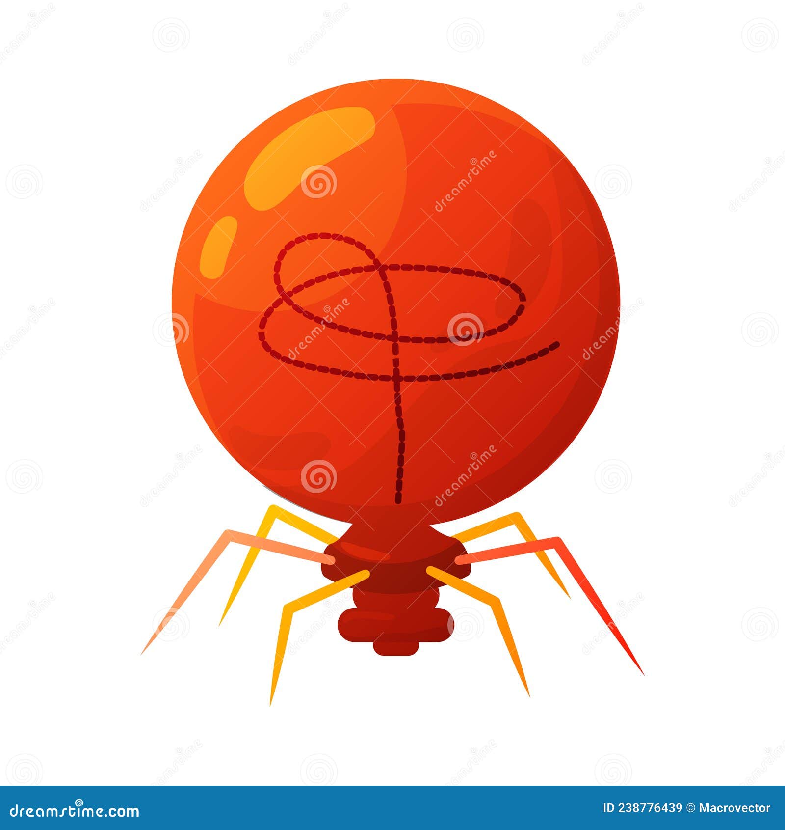 Bacteriophage Color Virus Composition Stock Vector - Illustration of ...