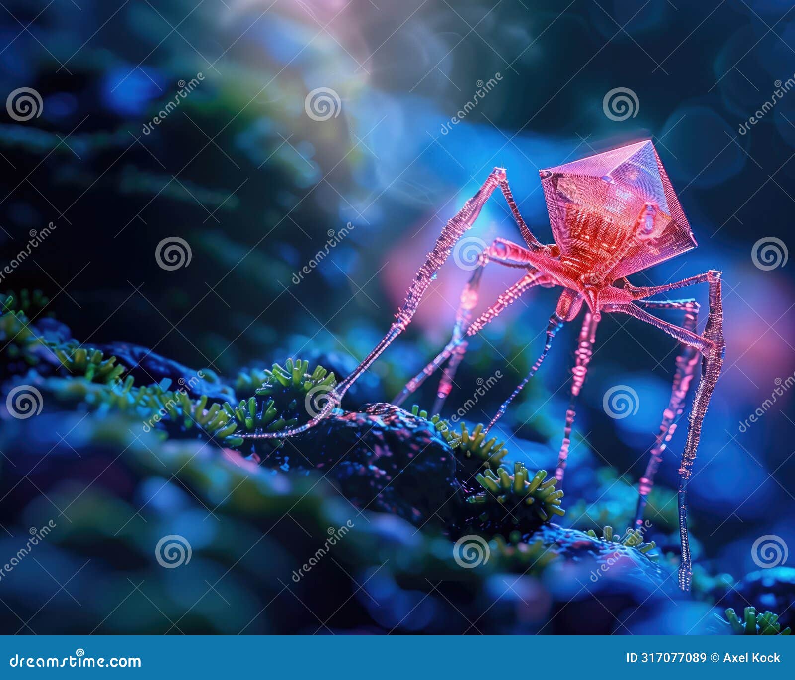Bacteriophage T2, a Myovirus, Infects Bacteria, Injecting Its DNA ...